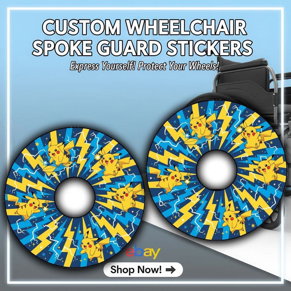 Pikachu Pokemon Electric Lightning Bolt Spoke Guard Design wheel284