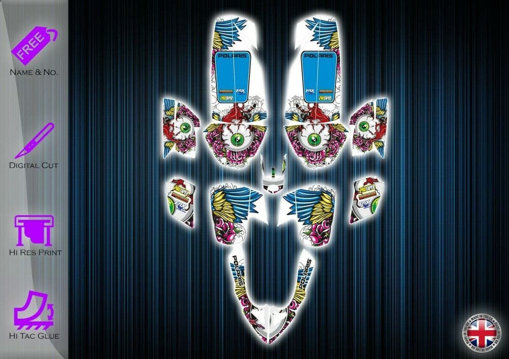 POLARIS PREDATOR 500 STICKERS - GRAPHICS KIT - POLARIS DECALS GRAPHICS ...