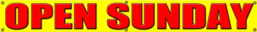 PVC Banner OPEN SUNDAY