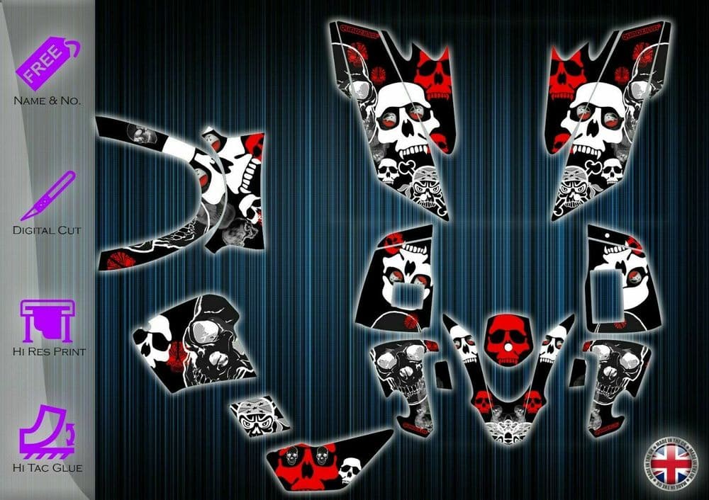 QUADZILLA 250E STICKERS - GRAPHICS KIT -QUADZILLA 250 E DECALS ...