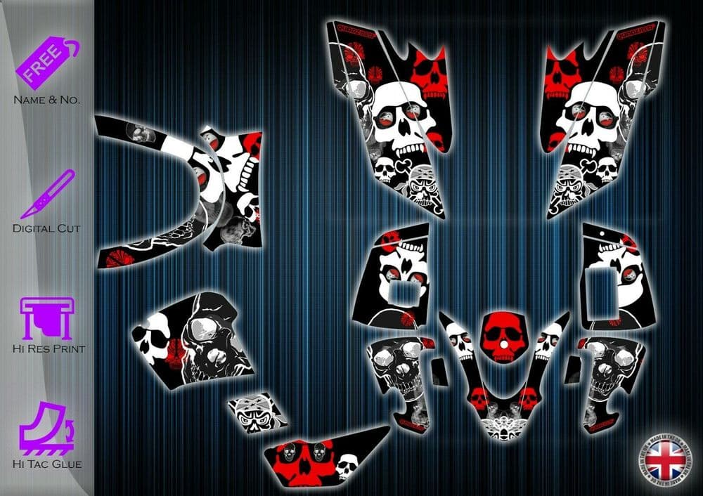 QUADZILLA 250E STICKERS - GRAPHICS KIT - QUADZILLA 250 E DECALS ...