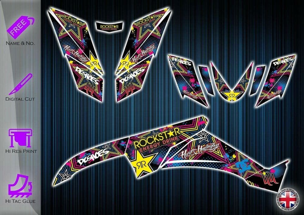 QUADZILLA 320 XLC 300 STICKERS - GRAPHICS KIT - 500 XLC DECALS ...