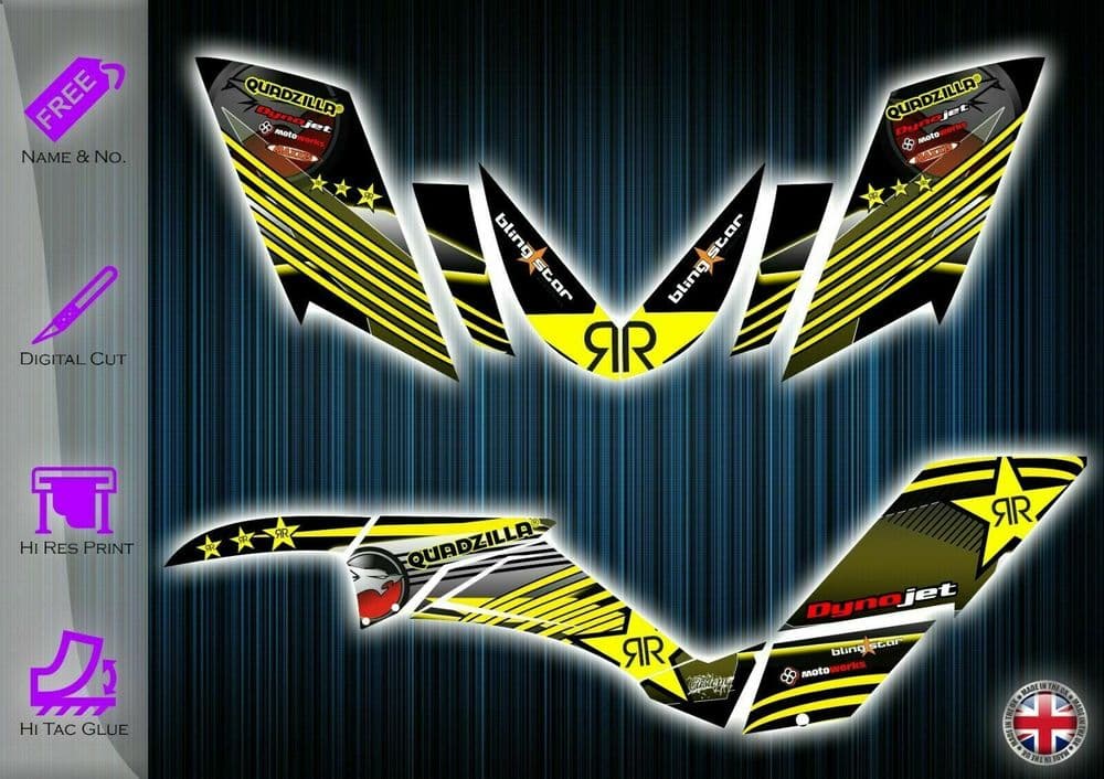 QUADZILLA 320 XLC 300 STICKERS - GRAPHICS KIT - 500 XLC DECALS ...