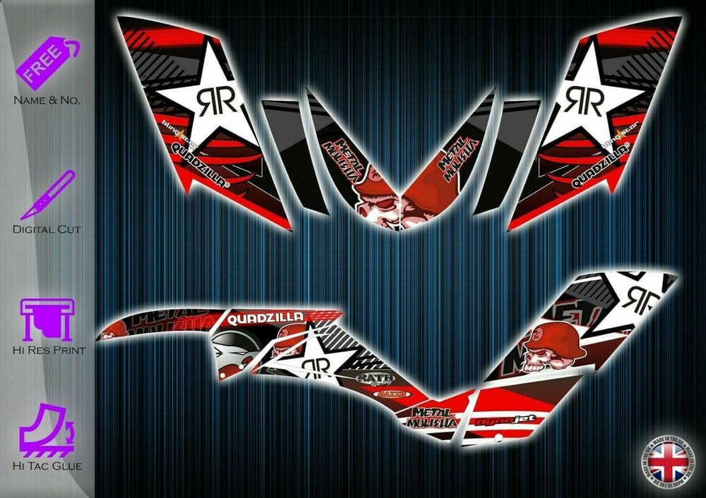 QUADZILLA 320 XLC 300 STICKERS - GRAPHICS KIT - 500 XLC DECALS ...
