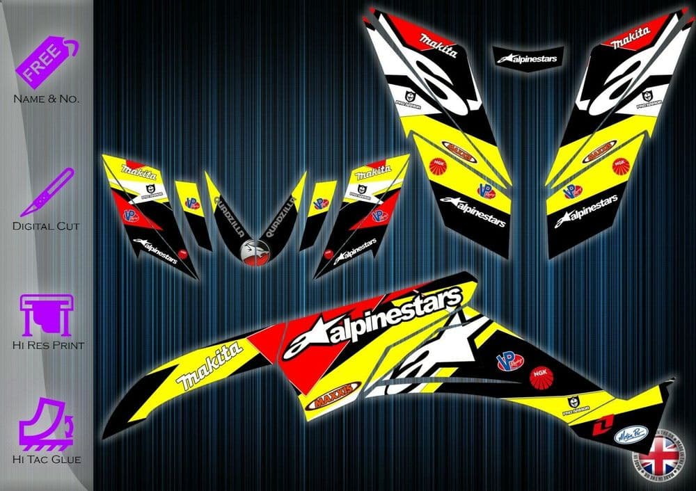 QUADZILLA 320 XLC 300 STICKERS - GRAPHICS KIT - 500 XLC DECALS ...