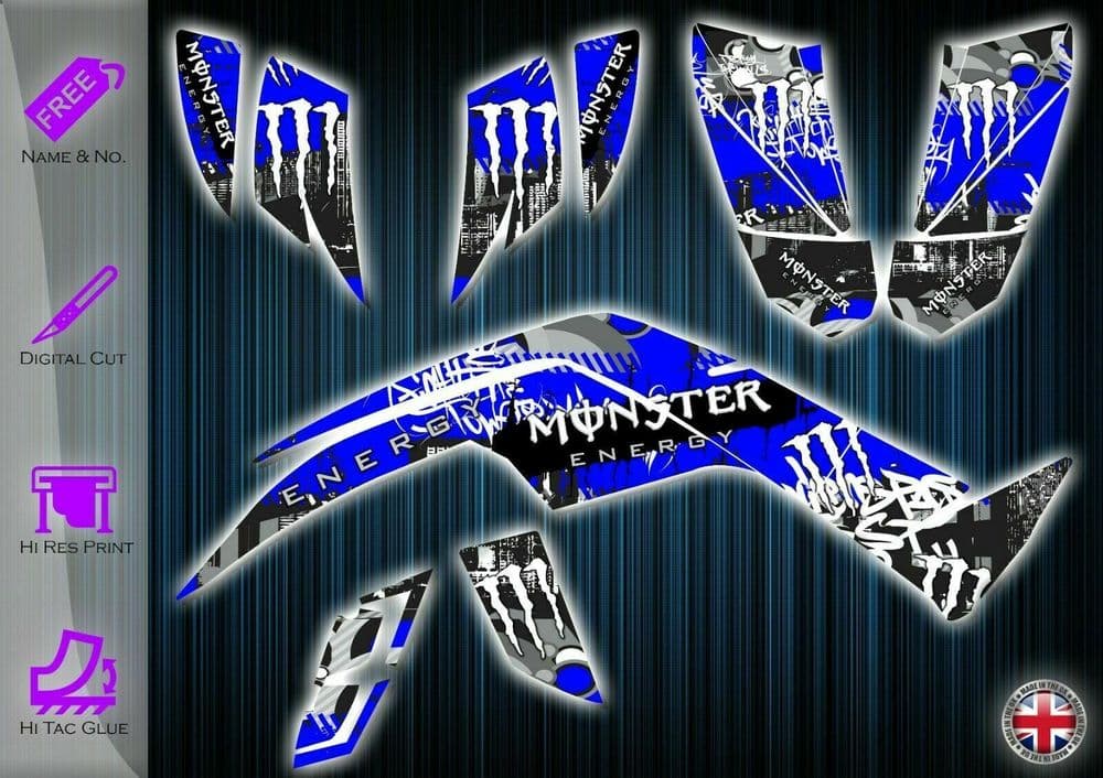 QUADZILLA 450 SPORT STICKERS - GRAPHICS KIT - DINLI DECALS - GRAPHICS ...