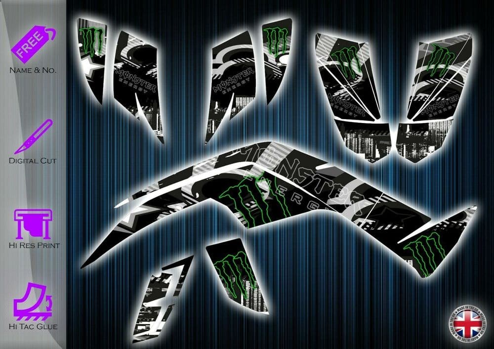 QUADZILLA 450 SPORT STICKERS - GRAPHICS KIT - DINLI DECALS - GRAPHICS ...