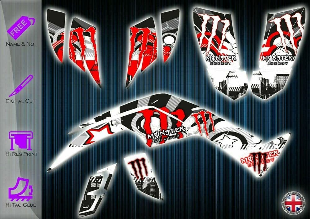 QUADZILLA 450 SPORT STICKERS - GRAPHICS KIT - DINLI DECALS - GRAPHICS ...