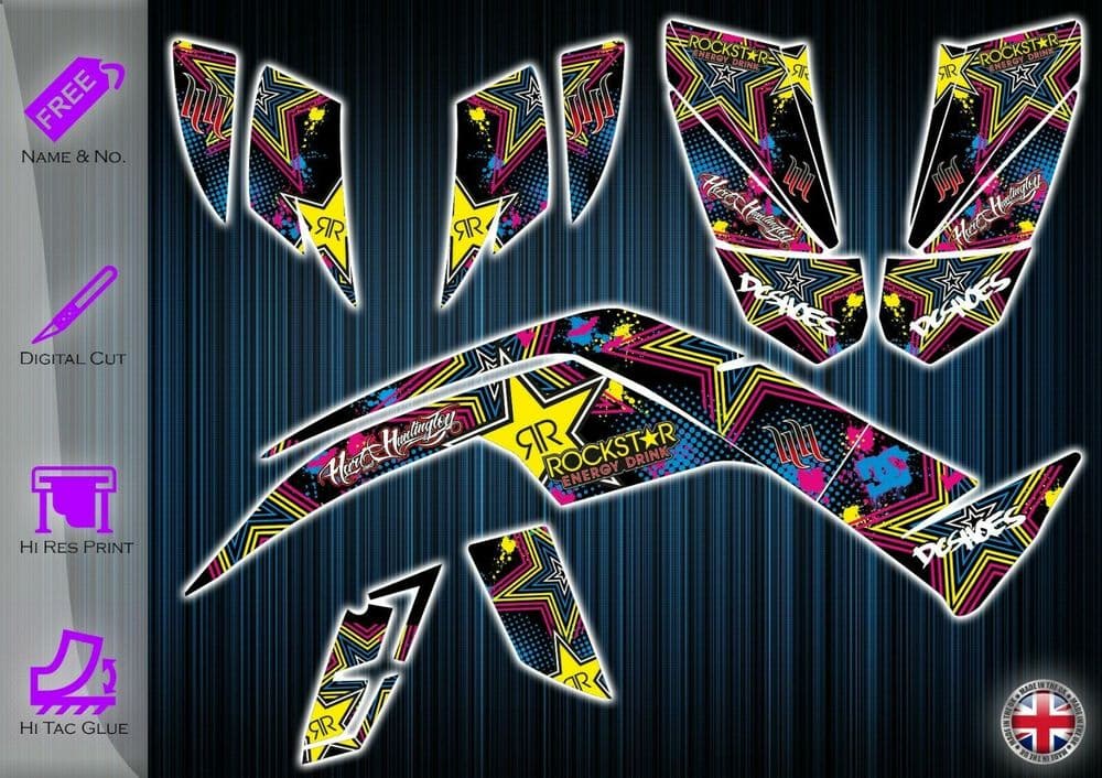QUADZILLA 450 SPORT STICKERS - GRAPHICS KIT - DINLI DECALS - GRAPHICS ...
