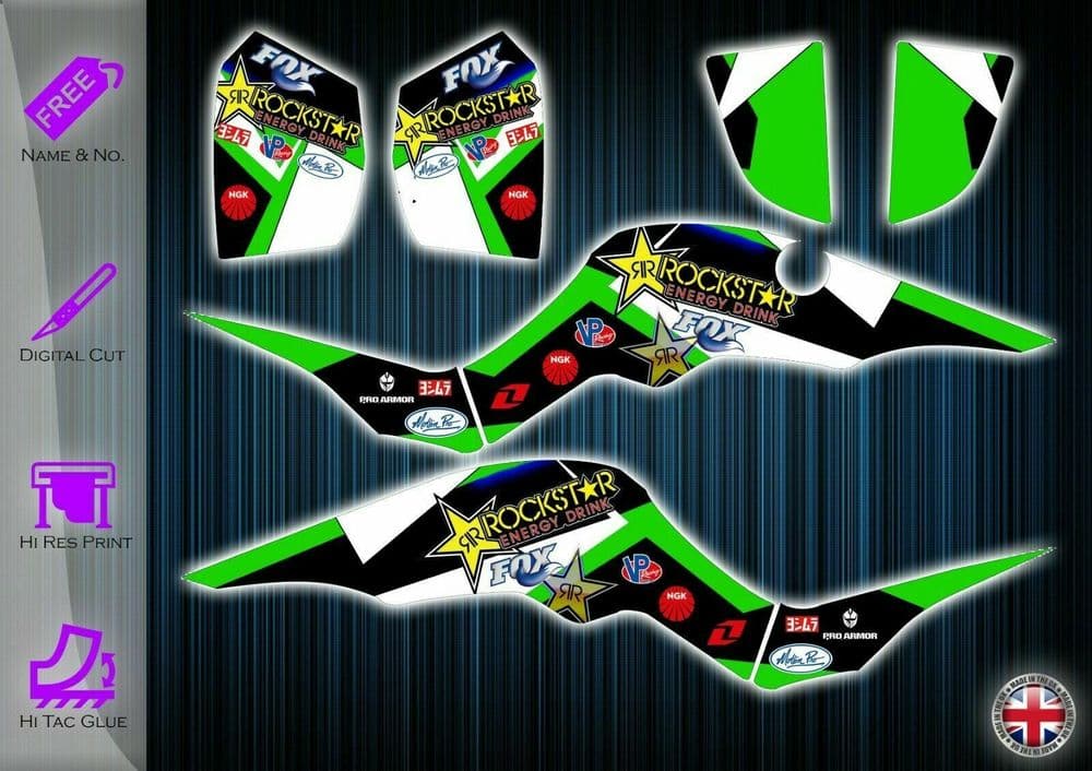 QUADZILLA PROSHARK 100 STICKERS - GRAPHICS KIT - DECALS - QUADZILLA ...