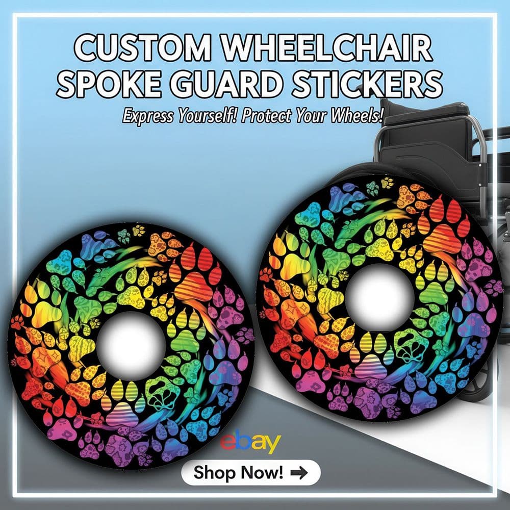 Rainbow Paw Print Swirl wheel130