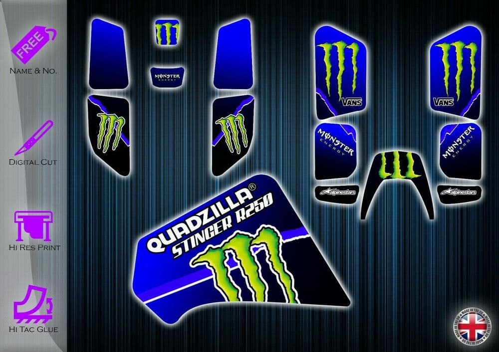 SMC RAM 250 STICKERS - GRAPHICS KIT - RAM 250 QUADZILLA DECALS ...
