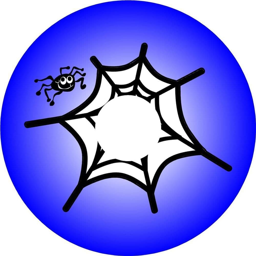 SPIDER WEB BLUE 4x4 Spare Wheel Cover DECAL STICKER 1