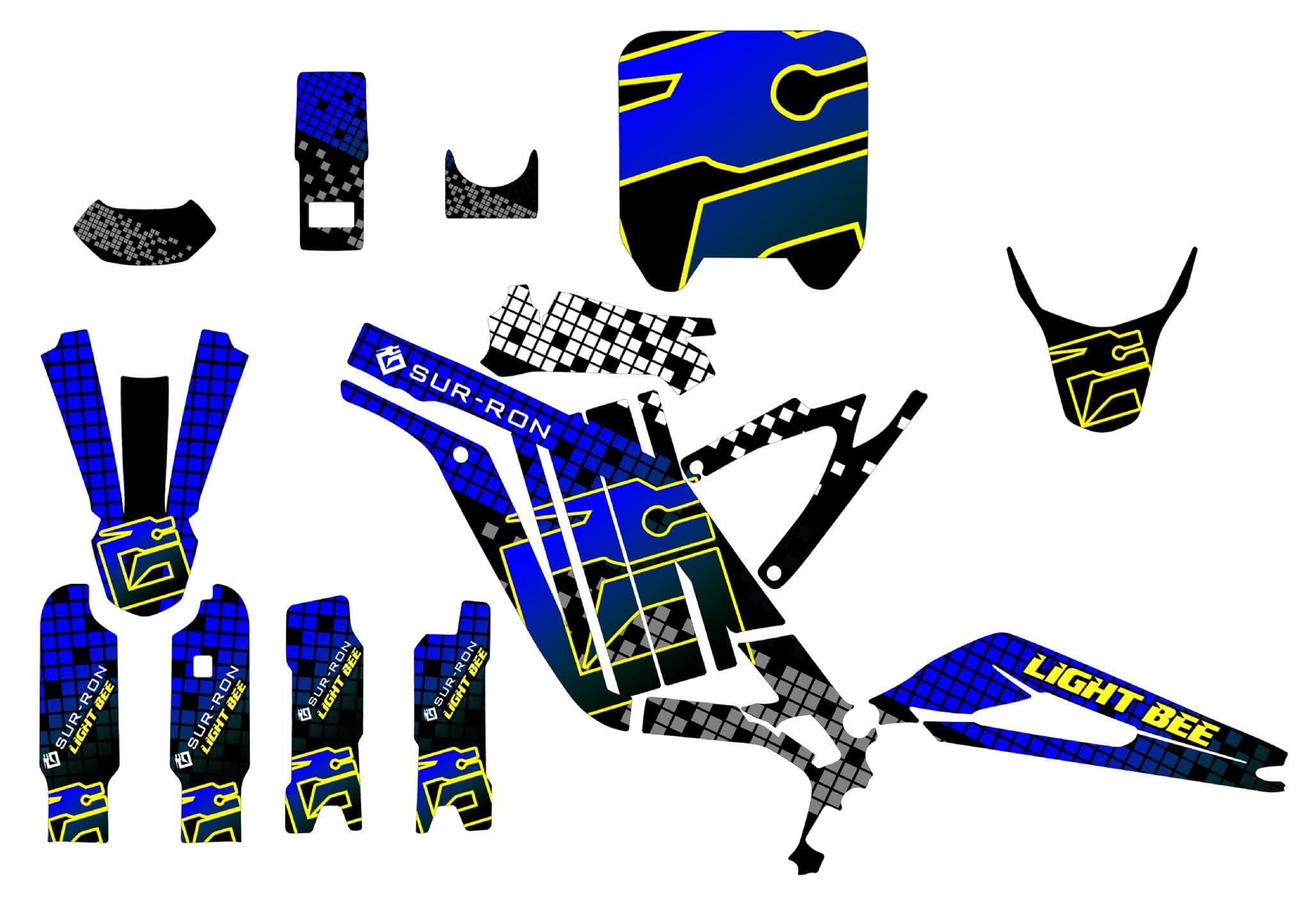 Sur-Ron Light Bee Graphics kit Surron Decals Surron wrap Surron Sticker ...