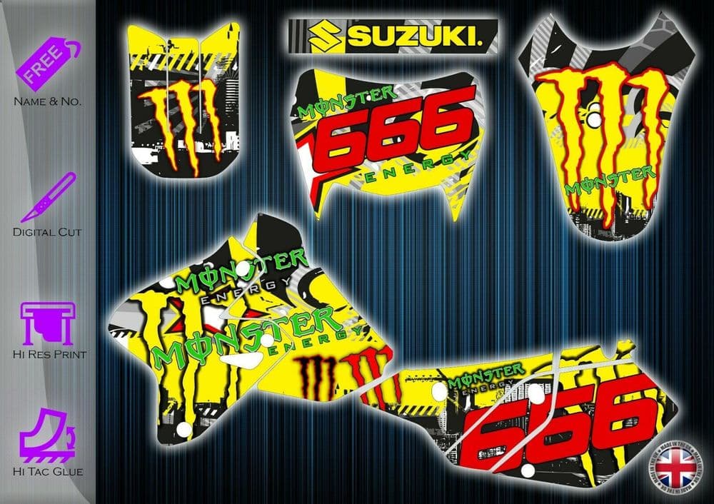 SUZUKI DRZ400 STICKERS - DRZ 400 GRAPHICS KIT DRZ DECALS - GRAPHICS KIT ...