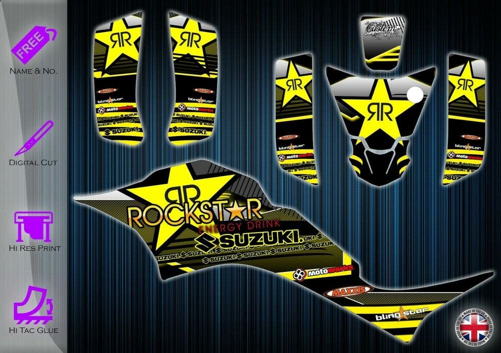 SUZUKI LT50A STICKERS - LT 50A GRAPHICS KIT - SUZUKI DECALS - LT50A ...