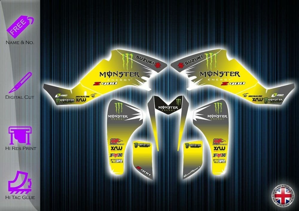 SUZUKI LTZ400 STICKERS - GRAPHICS KIT - DECALS - KAWASAKI KFX 400 ...