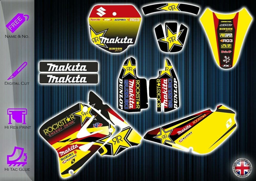 SUZUKI RM85 STICKERS - RM85 GRAPHICS KIT - SUZUKI DECALS - RM85 ...
