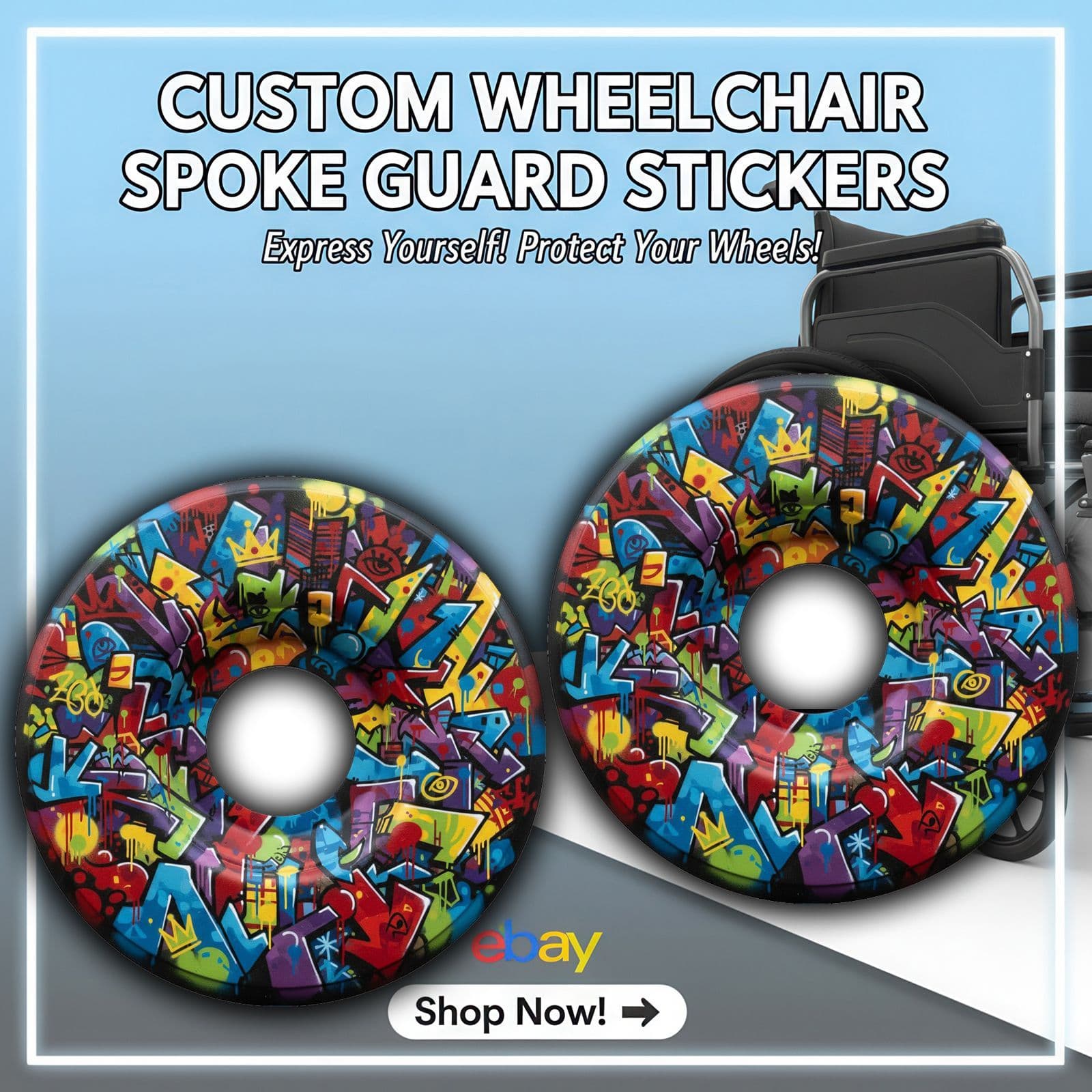 Vibrant Graffiti Art Spoke Guard wheel70