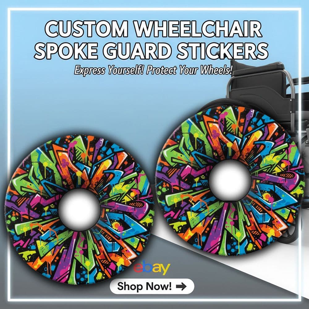Vibrant Graffiti Wheelchair Spoke Guards wheel55