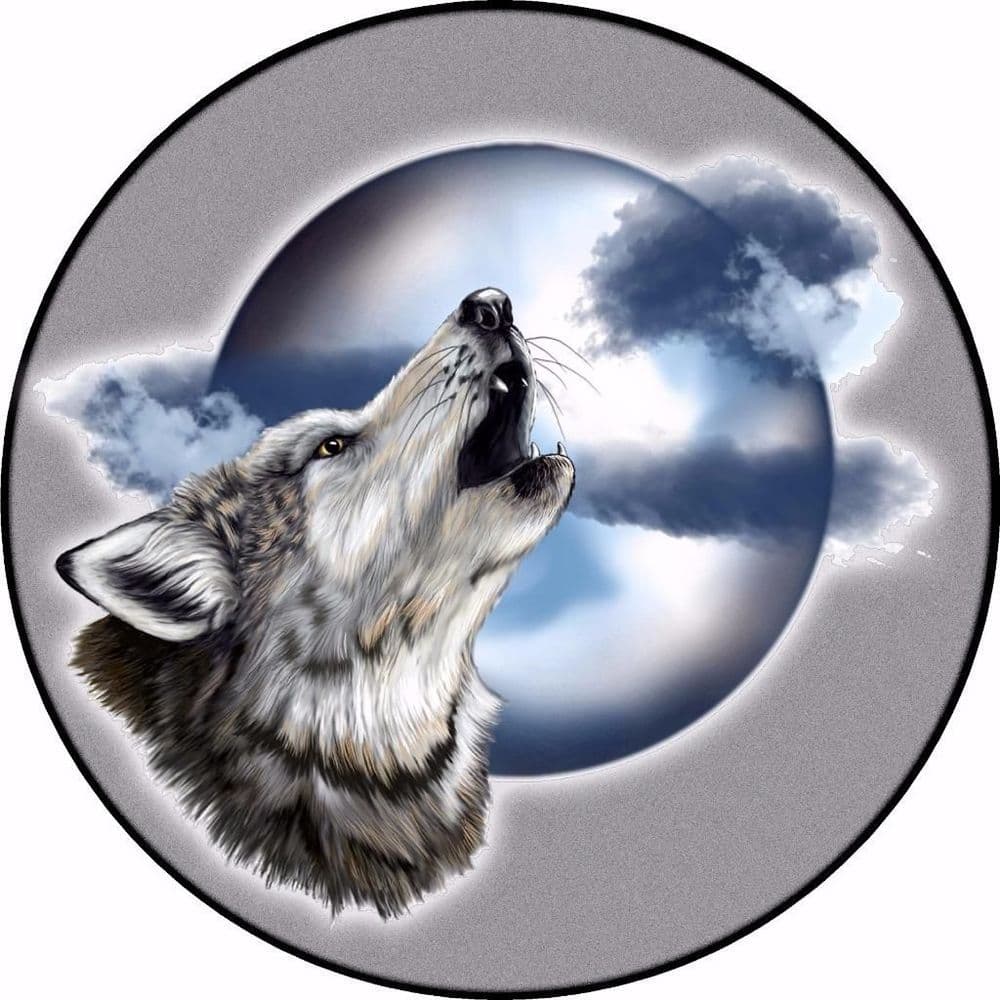WOLF 4x4 Spare Wheel Cover DECAL STICKER