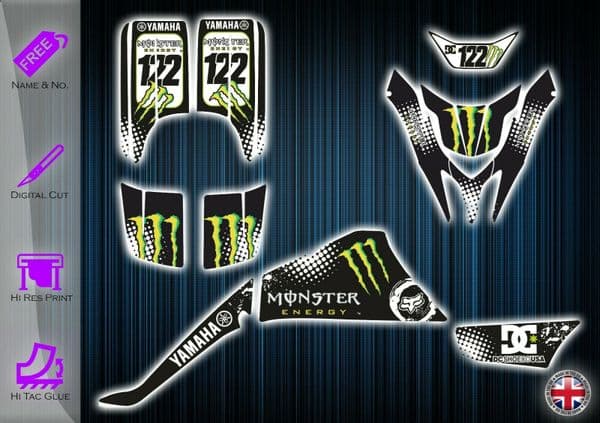 YAMAHA BLASTER 200 STICKERS - GRAPHICS KIT - DECALS BLASTER 200 ATV ...