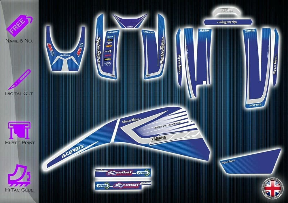 YAMAHA BLASTER 200 STICKERS - GRAPHICS KIT - DECALS BLASTER 200 ATV ...