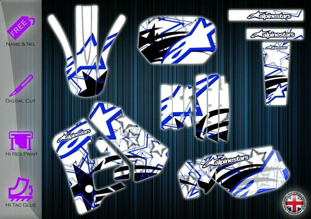 YAMAHA DTR125 STICKERS - DTR GRAPHICS KIT - YAMAHA DECALS - DT125R ...