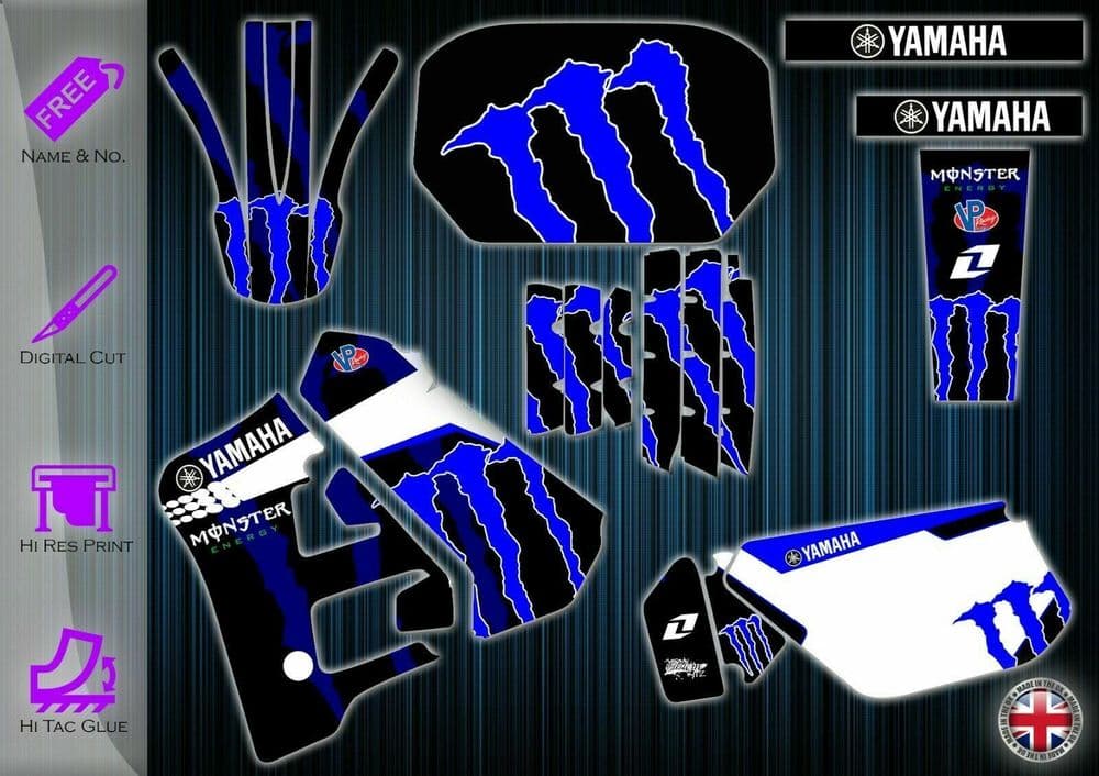 YAMAHA DTR125 STICKERS - DTR GRAPHICS KIT - YAMAHA DECALS - DT125R ...
