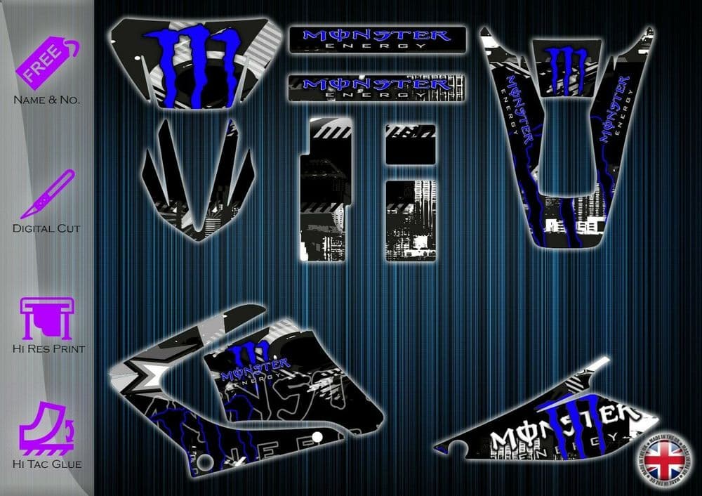 YAMAHA DTR125X STICKERS - DTR GRAPHICS KIT DTR125RE DECALS - DTR125 ...