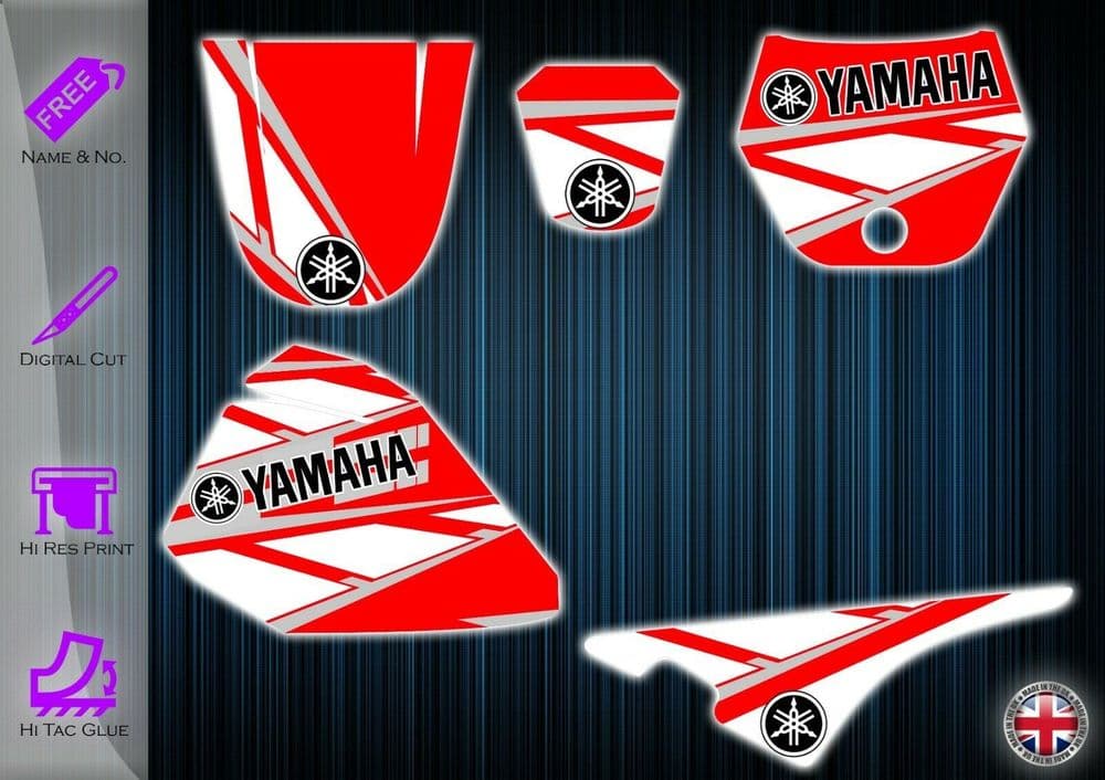 YAMAHA PW80 STICKERS - PW 80 GRAPHICS KIT - PW80 DECALS - PW 80 ...