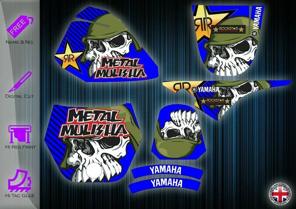 YAMAHA PW80 STICKERS - PW 80 GRAPHICS KIT - PW80 DECALS - PW 80 ...