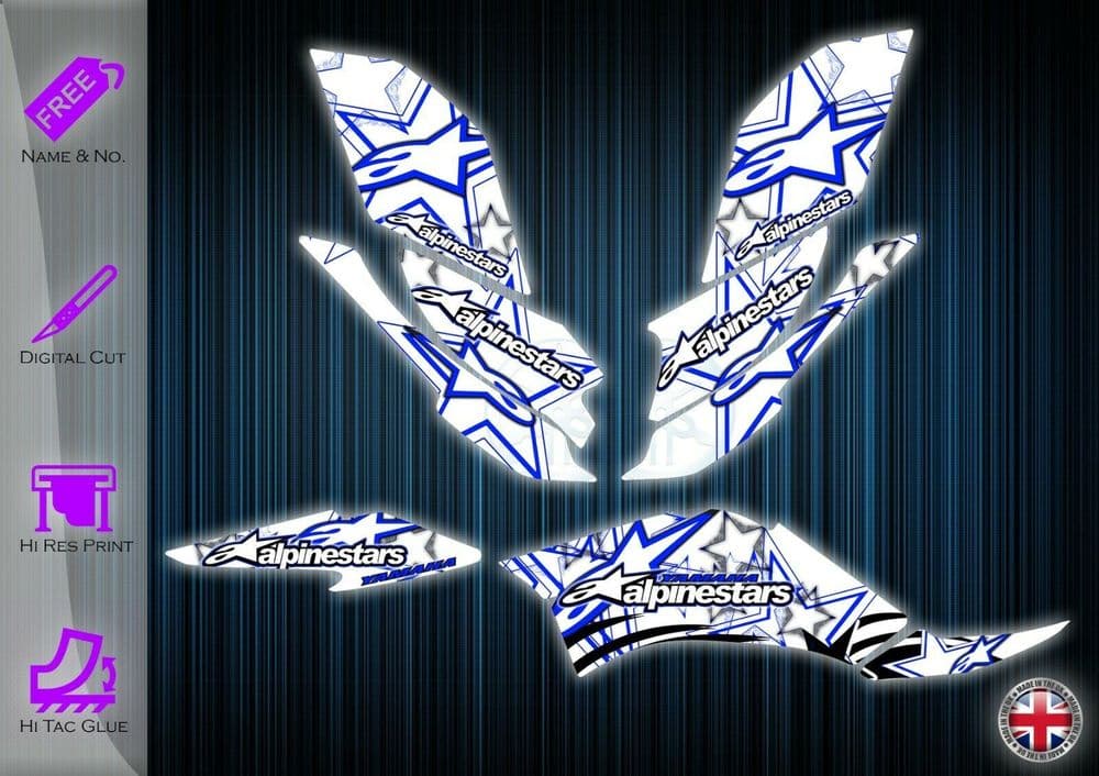 YAMAHA RAPTOR 250 STICKERS - GRAPHICS KIT - DECALS YFM 250 ATV GRAPHICS ...
