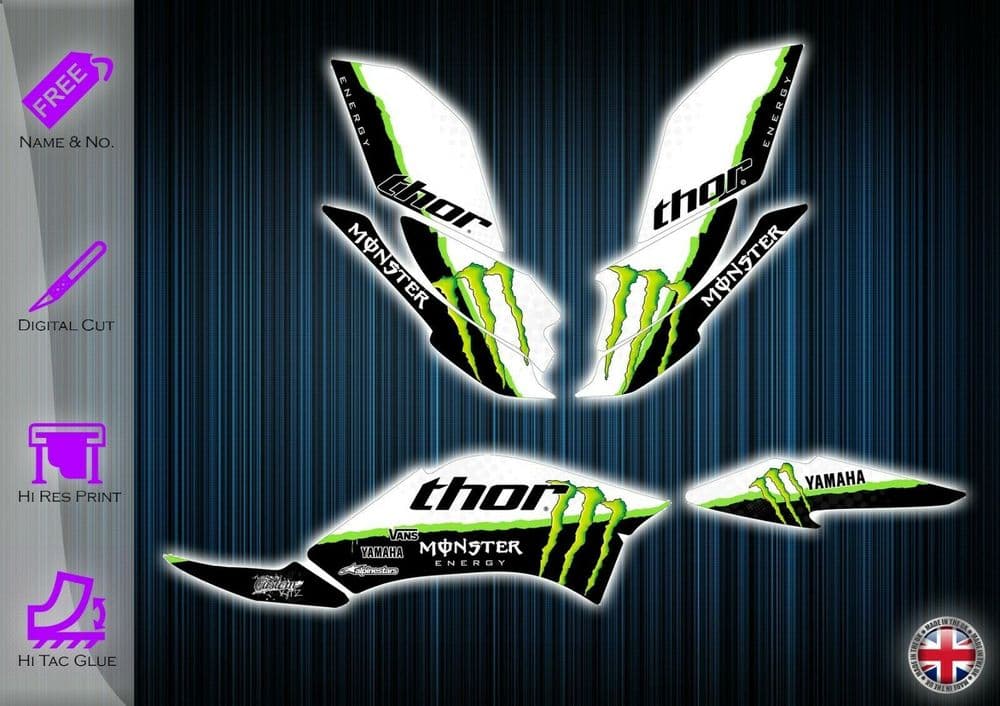 YAMAHA RAPTOR 250 STICKERS - GRAPHICS KIT - DECALS YFM 250 ATV GRAPHICS ...