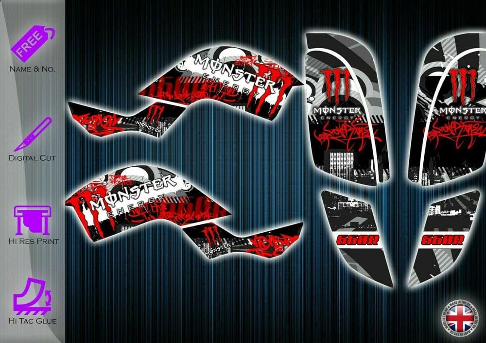 YAMAHA RAPTOR 660 STICKERS - RAPTOR 660R GRAPHICS KIT - DECALS YFM ...