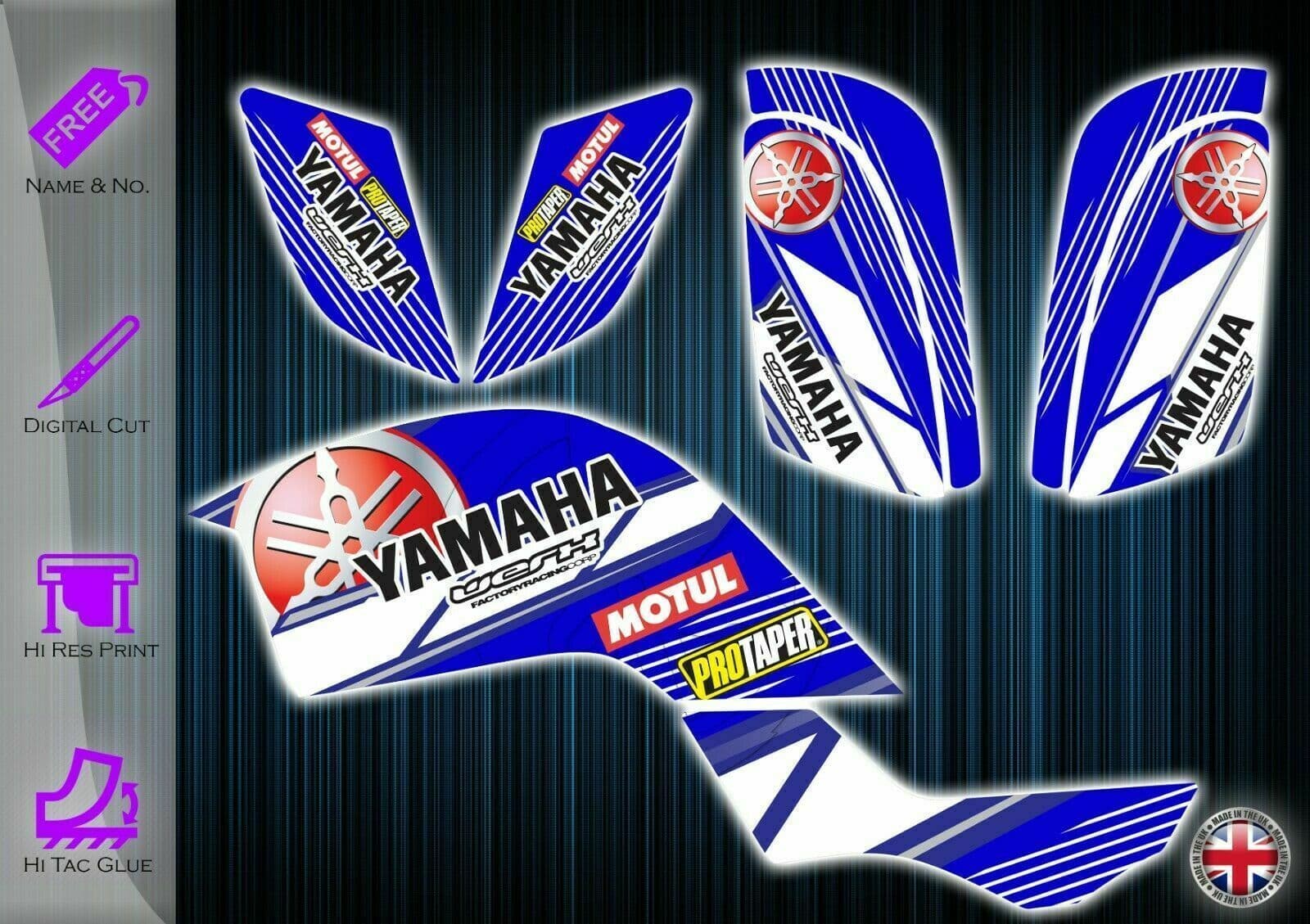 YAMAHA RAPTOR 660 STICKERS - RAPTOR 660R GRAPHICS KIT - DECALS YFM ...