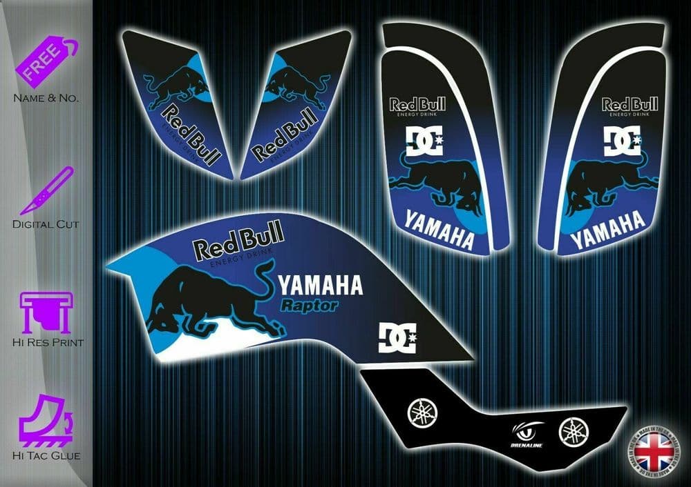 YAMAHA RAPTOR 660 STICKERS - RAPTOR 660R GRAPHICS KIT - DECALS YFM ...