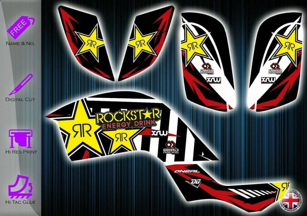 YAMAHA RAPTOR 660 STICKERS - RAPTOR 660R GRAPHICS KIT - DECALS YFM ...