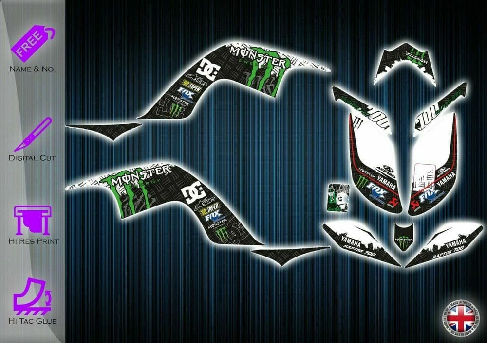 YAMAHA RAPTOR 700 STICKERS - GRAPHICS KIT - DECALS YFM 700 ATV GRAPHICS ...