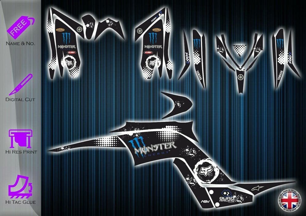 YAMAHA RAPTOR 700 STICKERS - GRAPHICS KIT - DECALS YFM 700 ATV GRAPHICS ...