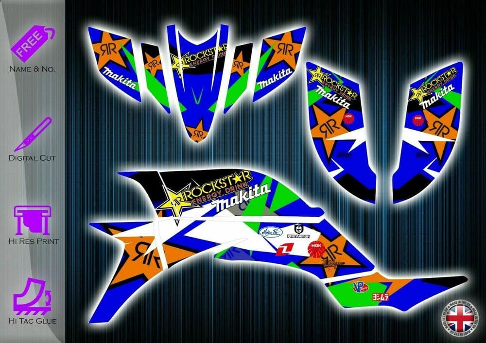YAMAHA YFZ450 STICKERS - GRAPHICS KIT - YFZ 450 ATV QUAD DECALS ...