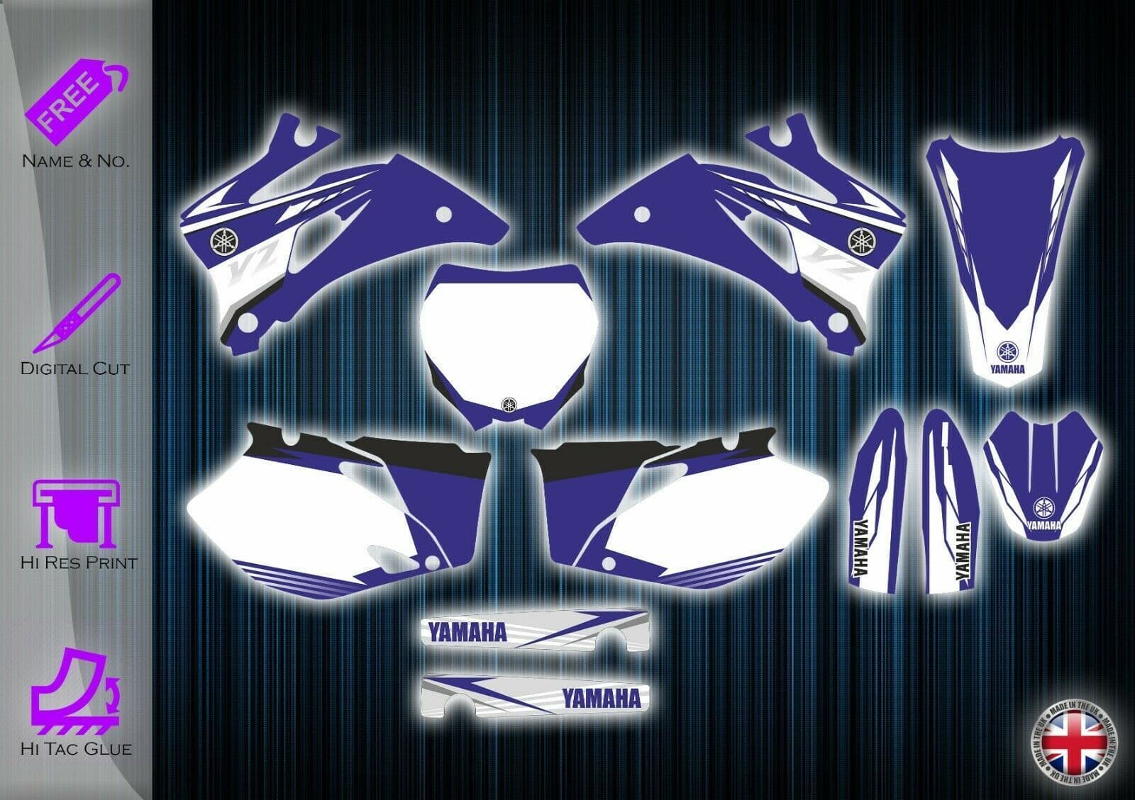 YAMAHA YZF250 STICKERS - YZF250 GRAPHICS KIT YZF DECALS - GRAPHICS KIT ...