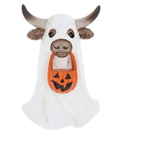 Boo Moo - Halloween Ghost Highland Coo - 13cm,