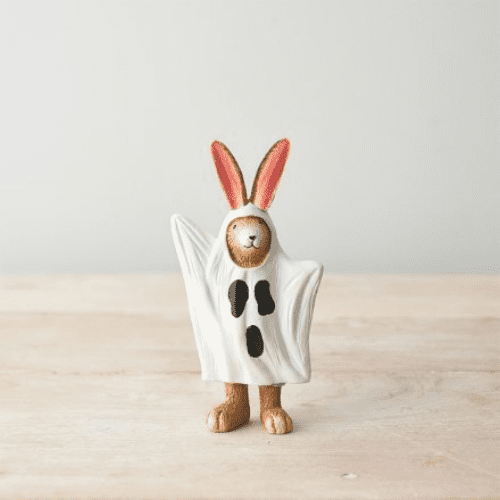 Boo! - Rabbit Dressed as a Ghost - 14cm.