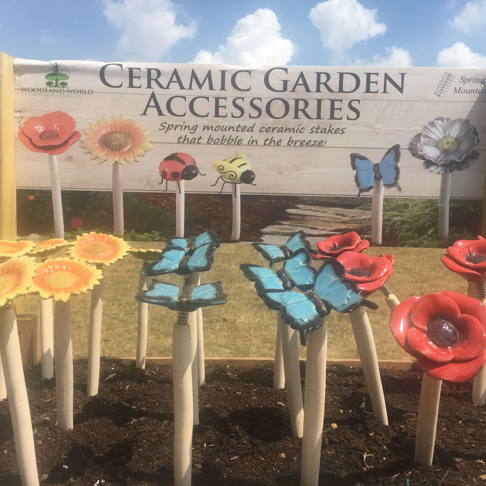 Ceramic Hand Painted flowers - Two sizes to choose from