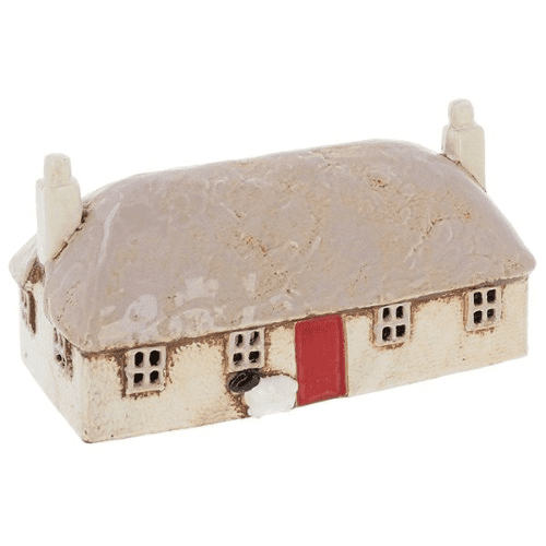 Ceramic Scottish Croft House - Tea light House.
