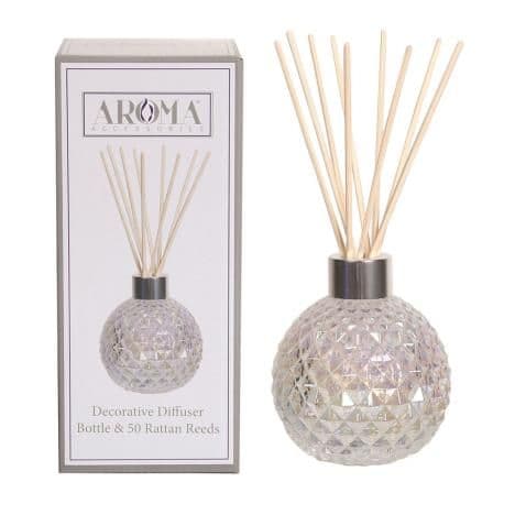Clear Glass Reed Diffuser & 50 Rattan Reeds.