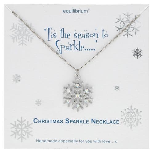 Equilibrium Christmas sparkle Necklace with Snowflake pendant.