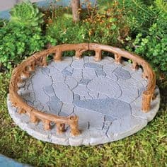 Fiddlehead Miniature Garden Patio & Fence.