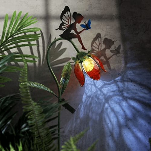 Garden Fairy Flower Stake - Light Up - Solar LED.